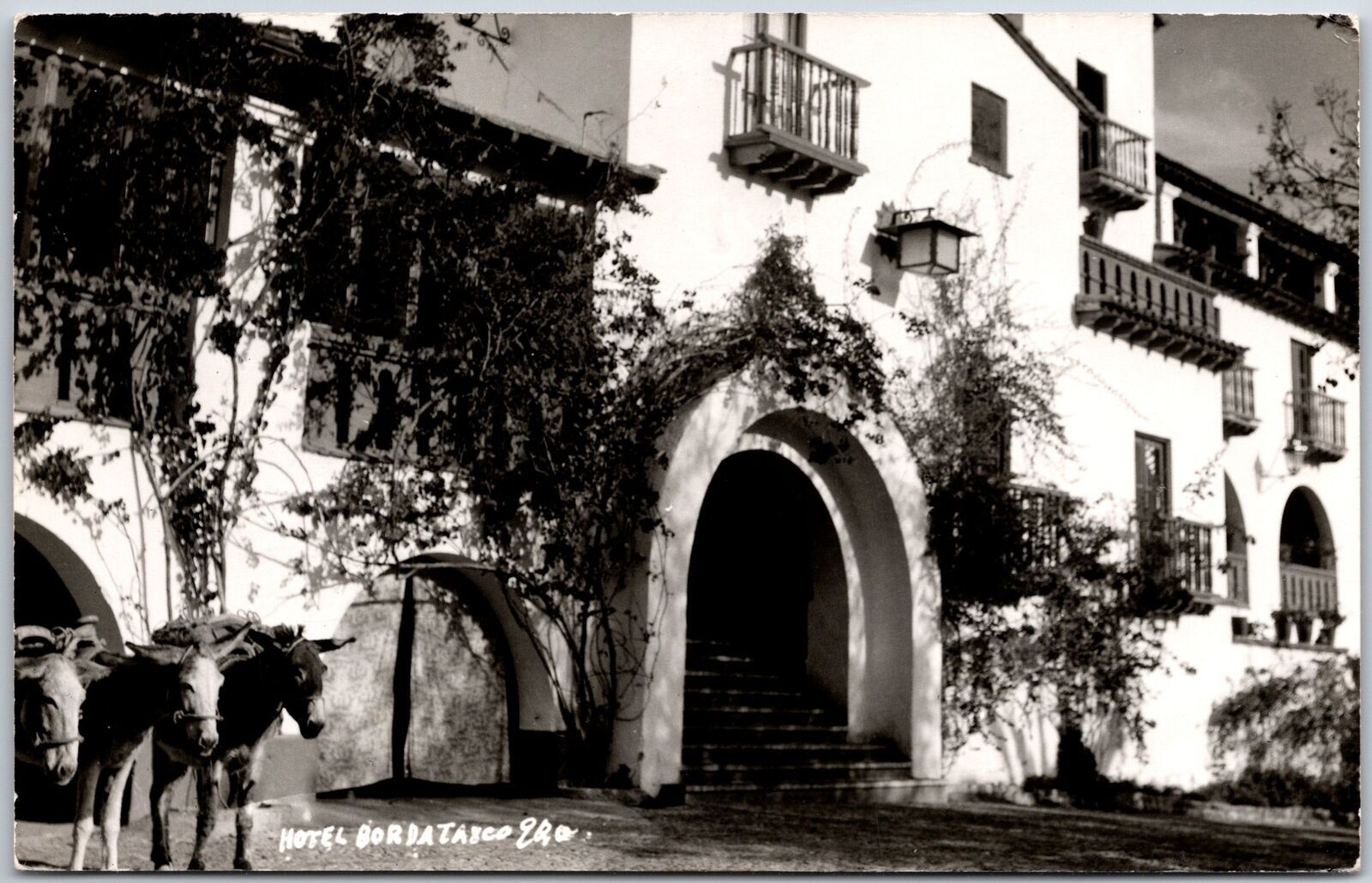 Hotel Borda Taxco Gro Mexico Stairway Entrance Real Photo RPPC Postcard ...