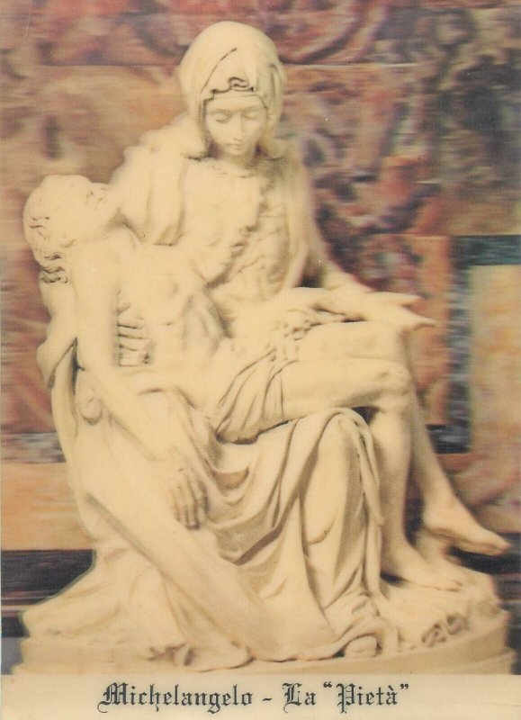 The " Pieta " by Michelangelo Toppan Top Stereo lenticular 3D postcard ...
