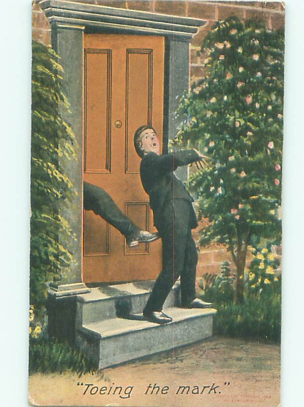 Bamforth Comic MAN GETS KICKED IN THE BUTT AB9946 | Topics - Cartoons ...