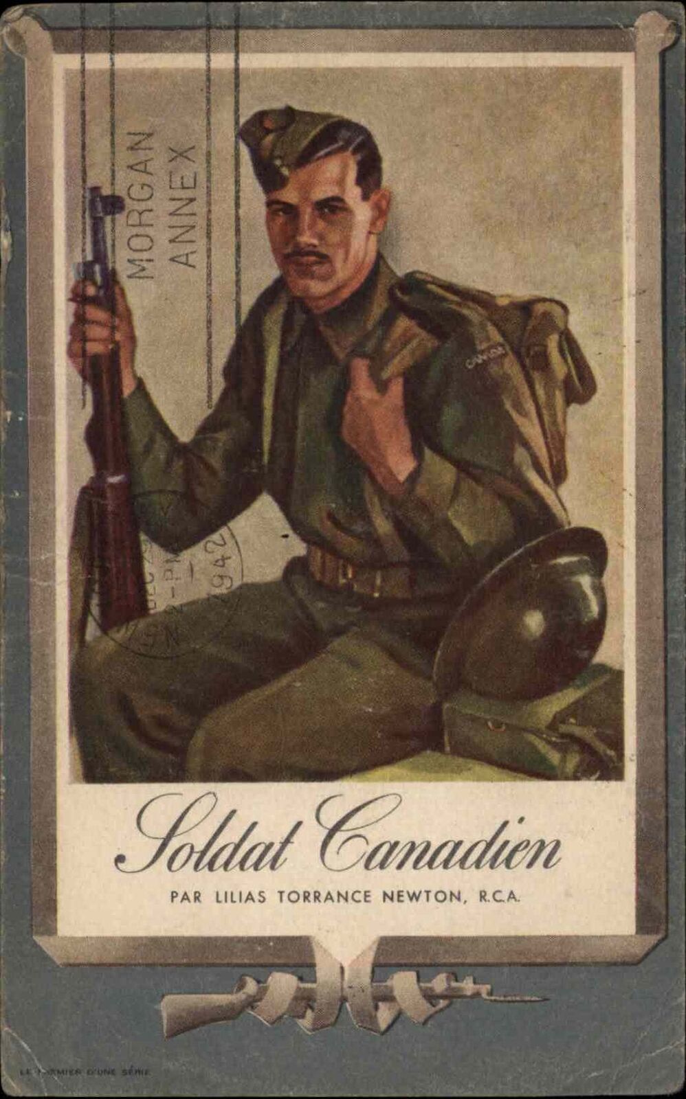 WWII Canadian Soldier Poster Art Rifle Helmet Uniform Torrance Newton ...