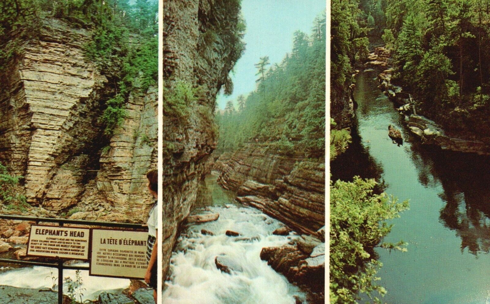Ausable Chasm, NY, Capsule Version of the Trip, Chrome Vintage Postcard ...