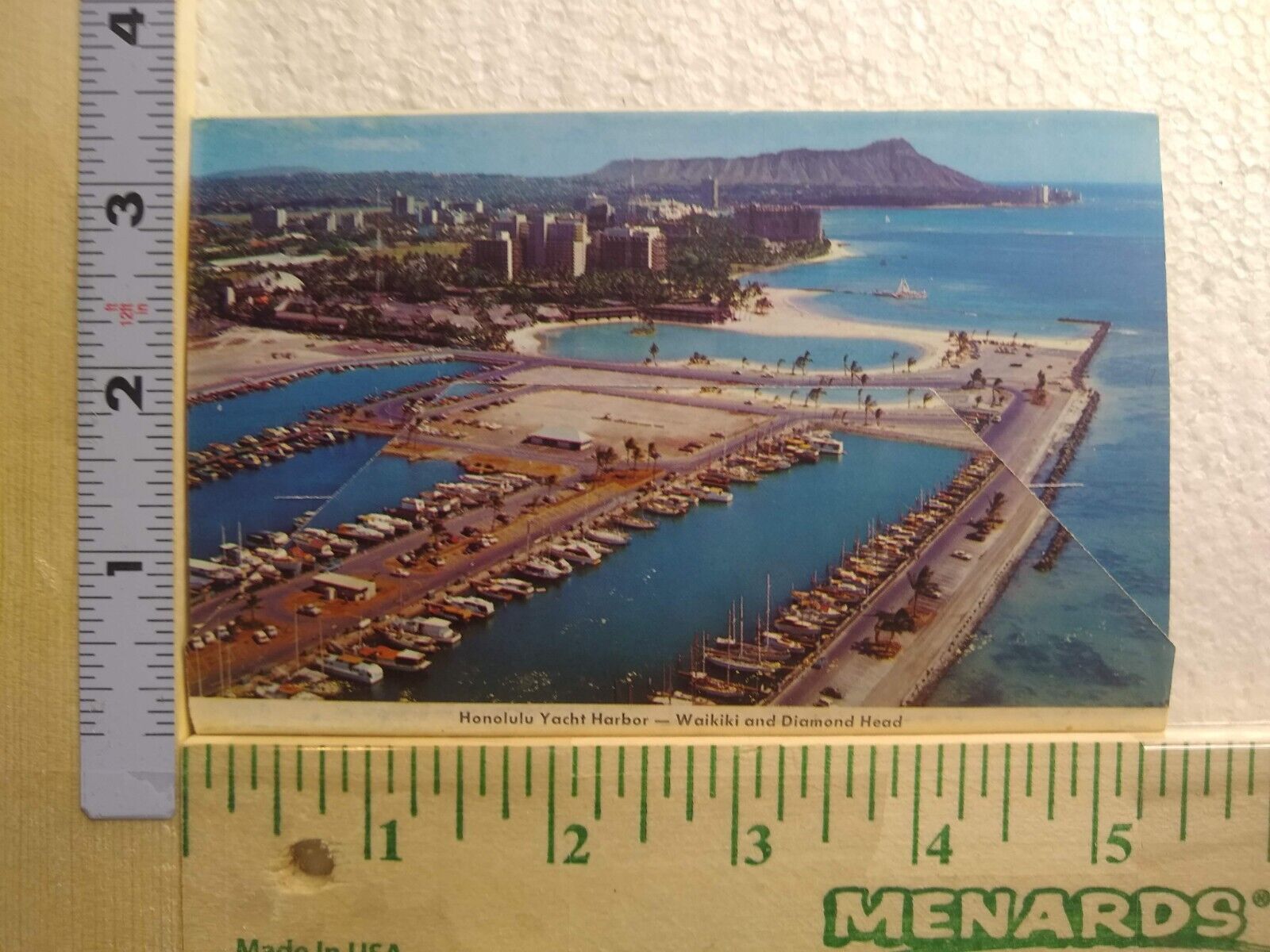 Postcard Folder Honolulu Yacht Harbor-Waikiki and Diamond Head ...