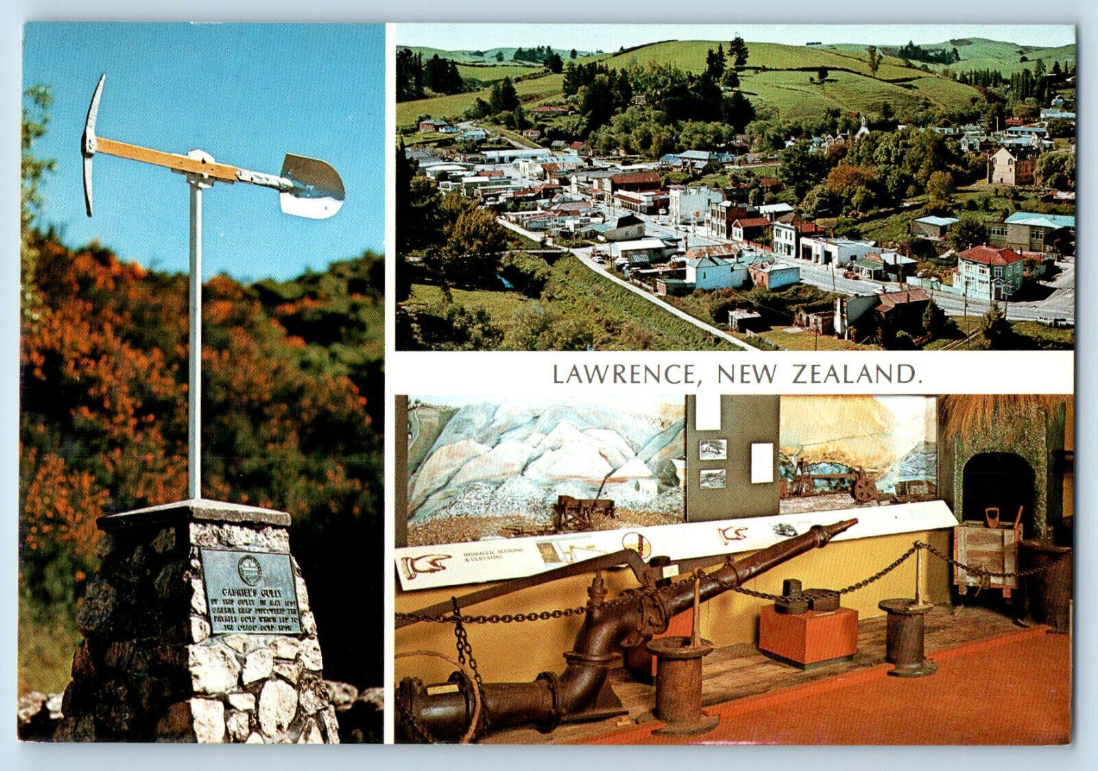 Lawrence New Zealand Postcard Hydraulic Monument Multiview c1960's ...