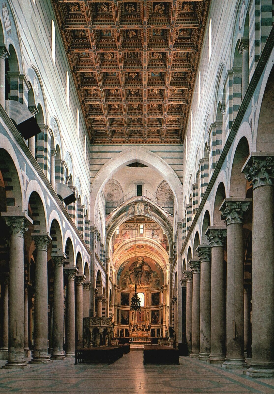 Postcard The Nave Buscheto Duomo Di Pisa Roman Catholic Cathedral Pisa ...
