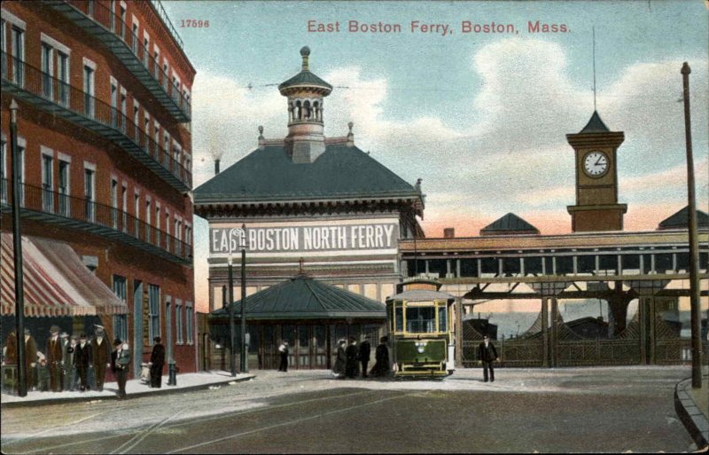 Boston Massachusetts MA Trolley Street Scene 1900s-10s Postcard ...