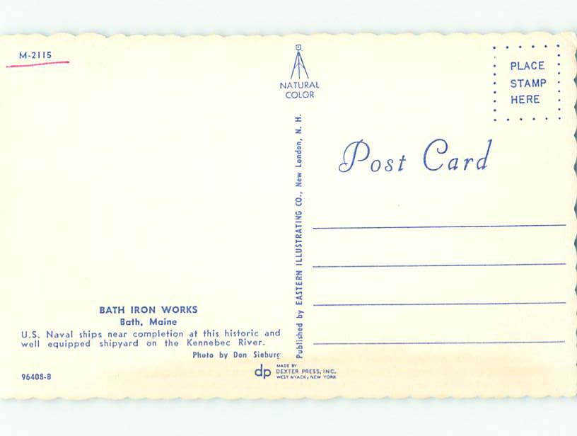 Pre-1980 Military Navy Ships at Ironworks Bath Maine ME Ae5935 | United ...