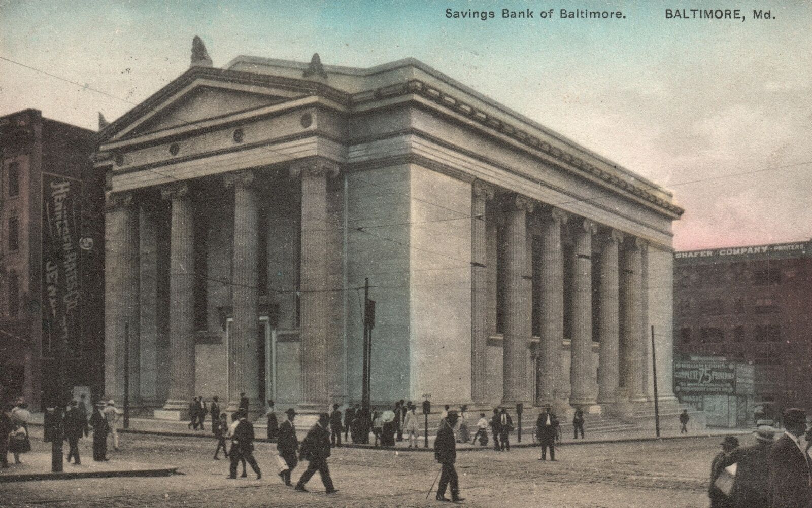 Vintage Postcard 1908 Savings Bank Of Baltimore Historic Landmark ...