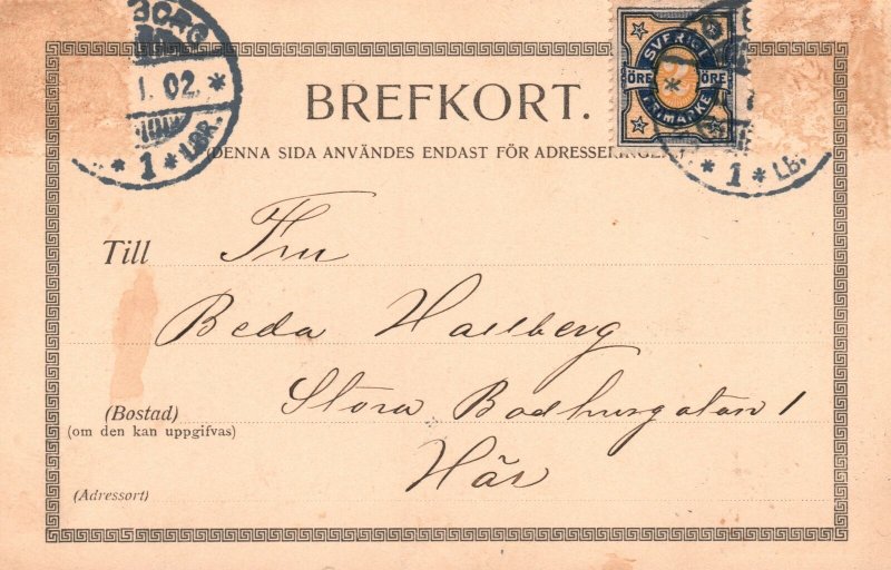 Vintage Postcard 1902 Skanstorget Gothenburg City Centre Sweden ...