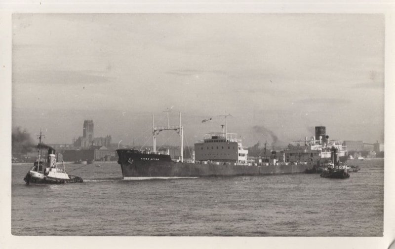 Unidentified Cargo Motor Vessel Ship at River Afton Ayre Scotland Photo ...