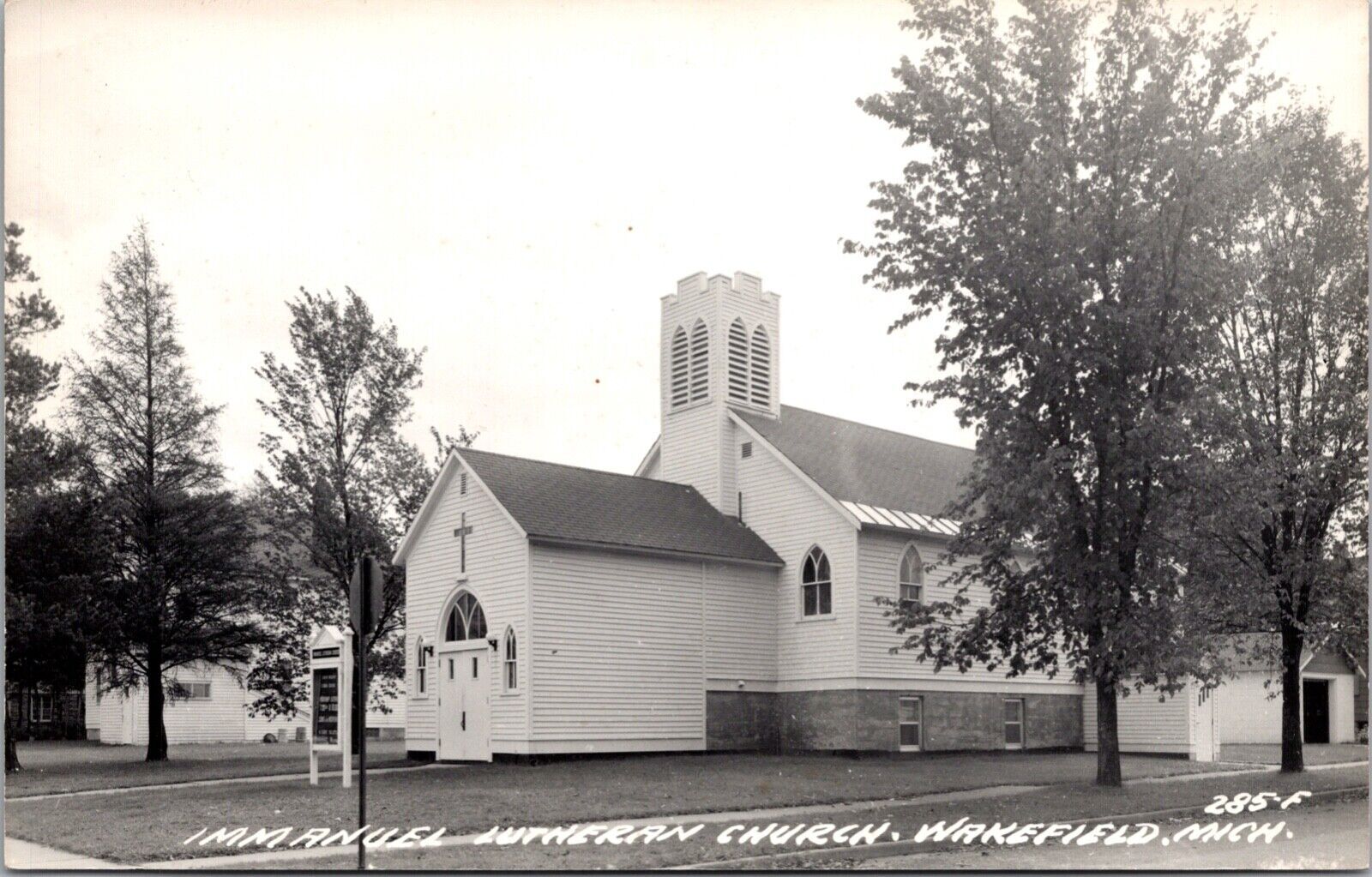 Real Photo Postcard Immanuel Lutheran Church in Wakefield, Michigan ...