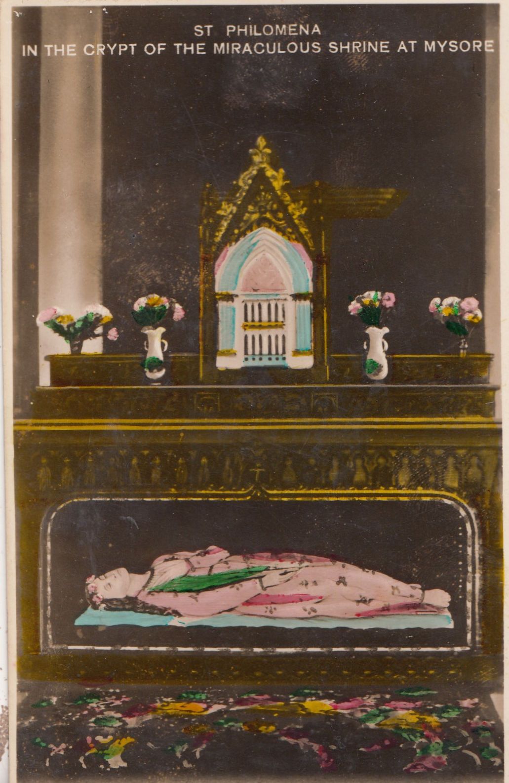 St Philomena Crypt Of Miraculous Shrine at Mysore Italy Postcard ...