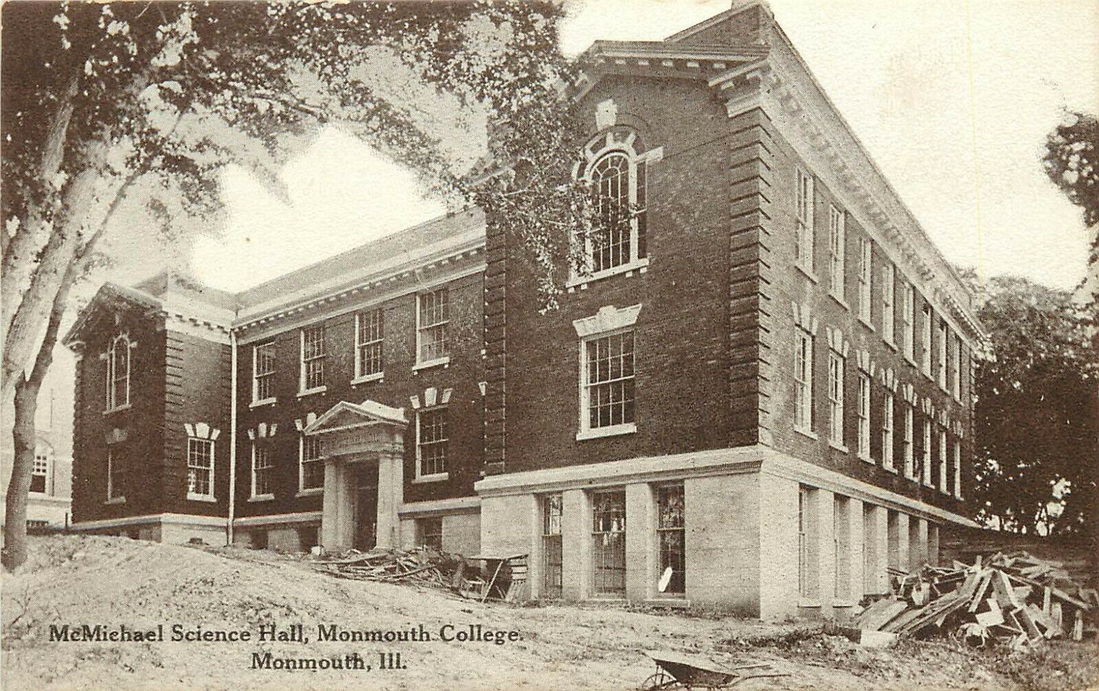 Vintage Postcard; Monmouth IL McMichael Science Hall, Monmouth College ...