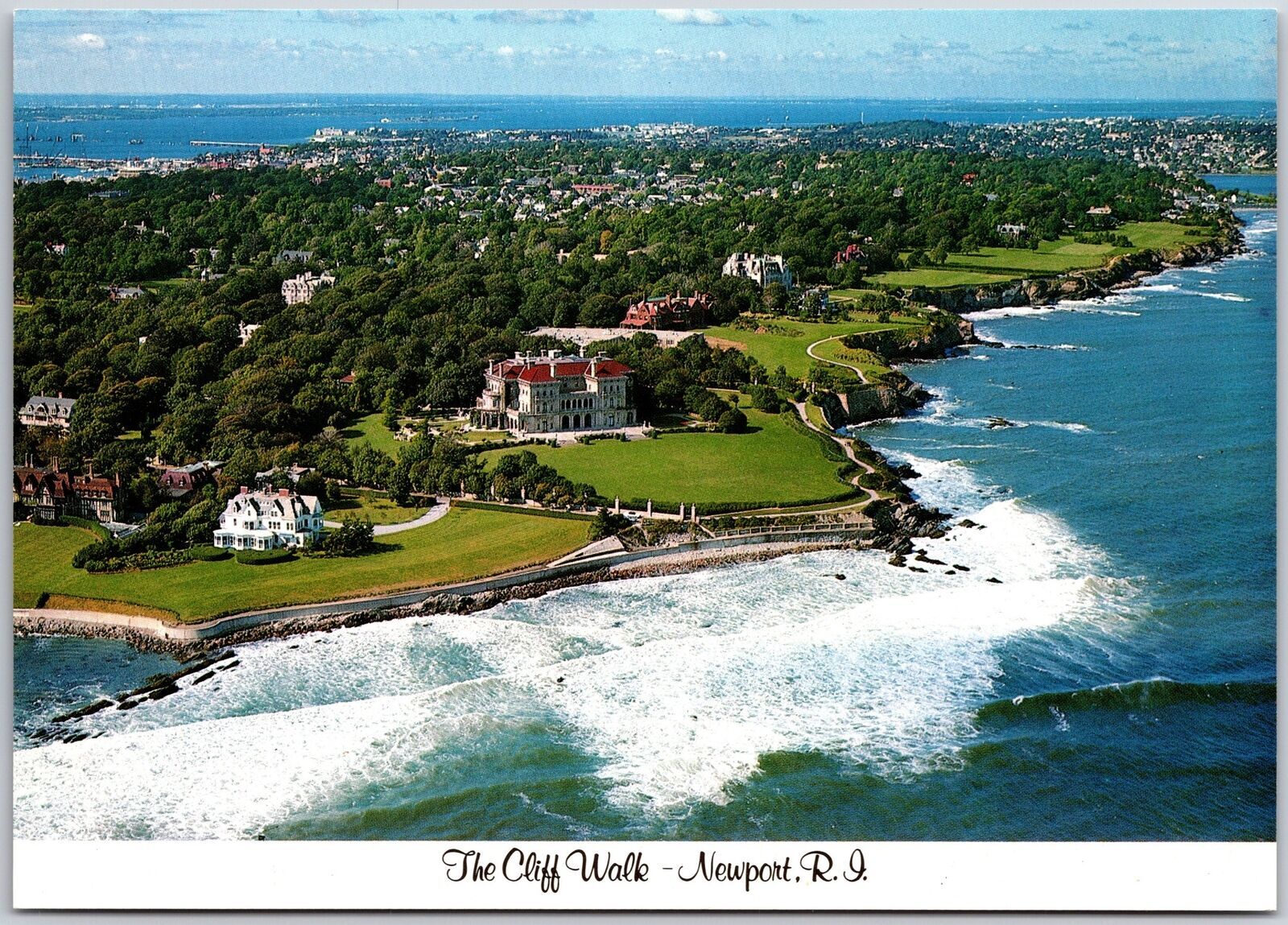 Cliff Walk Newport Rhode Island Dozens Of Mansion Atlantic Ocean Surf ...
