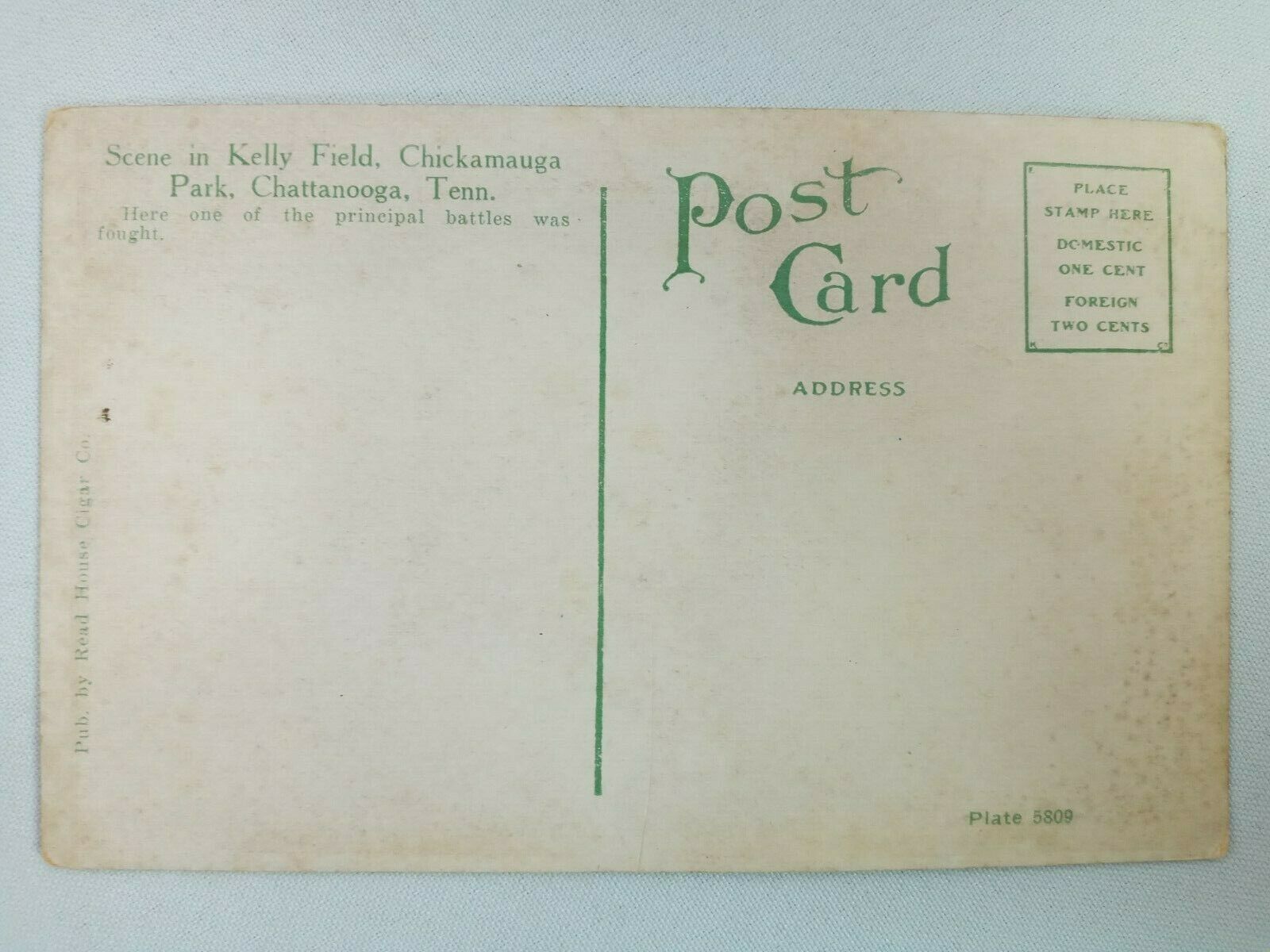Vintage Postcard Scene Kelly Field Chickamauga Park Chattanooga ...