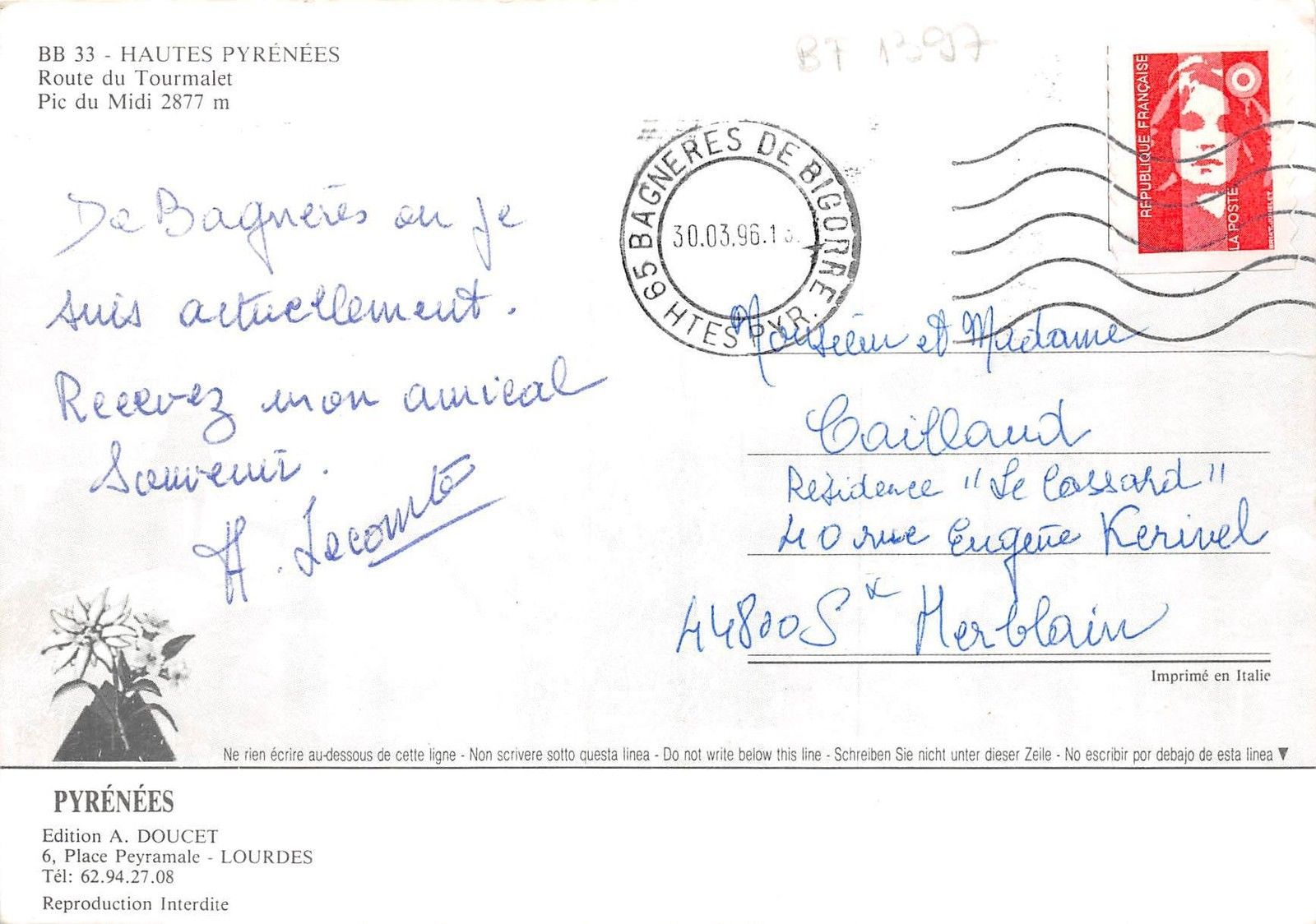 BF1397 route du tourmalet pic du midi France | Europe - France - Other ...