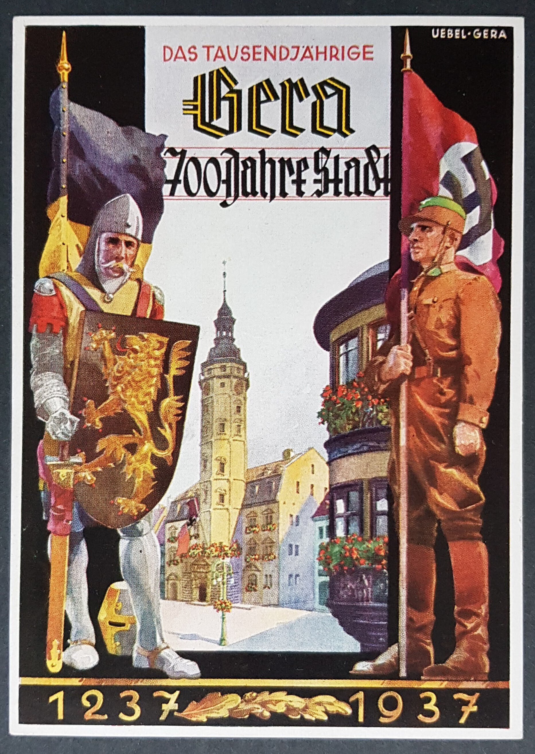 Rare 3rd Reich Original Colour Propaganda Card 1937 Commemorating 700 ...