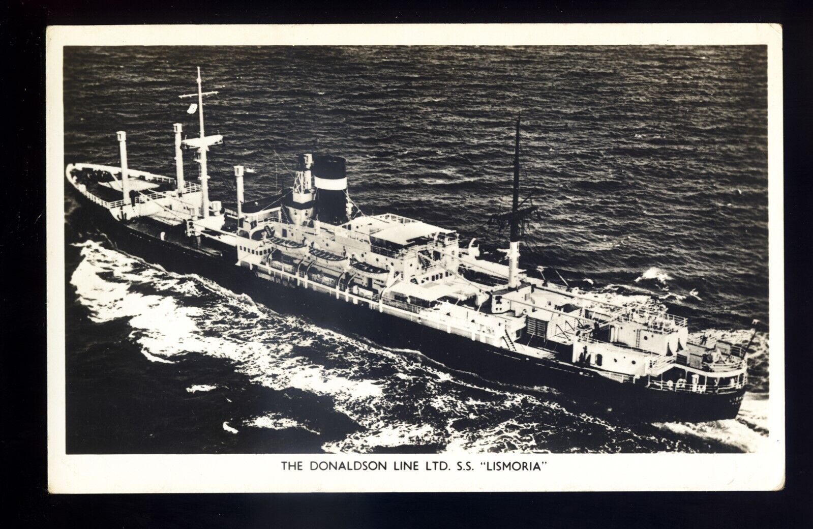 ca0920 - Donaldson Line Cargo Ship - Lismoria - postcard 5.5 x 3.5 ...