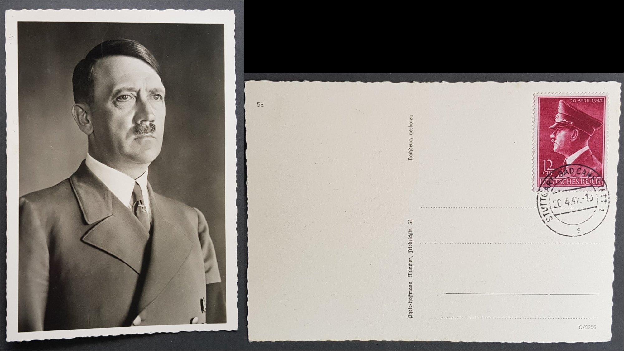 Germany Third 3rd Reich Original Nazi Postcard Adolf Hitler Hoffmann ...
