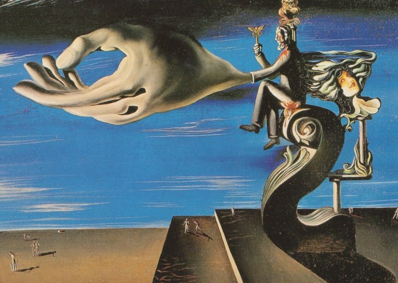 Salvador Dali The Hand Monty Python TV Show Painting Postcard | Topics ...