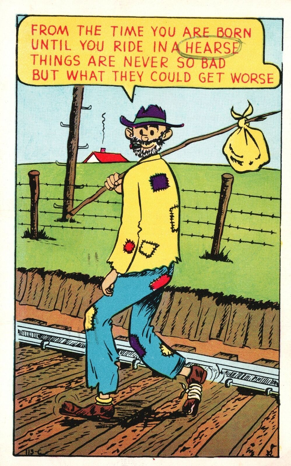 Vintage Postcard 1953 From The Time You Are Born Until You Ride in ...