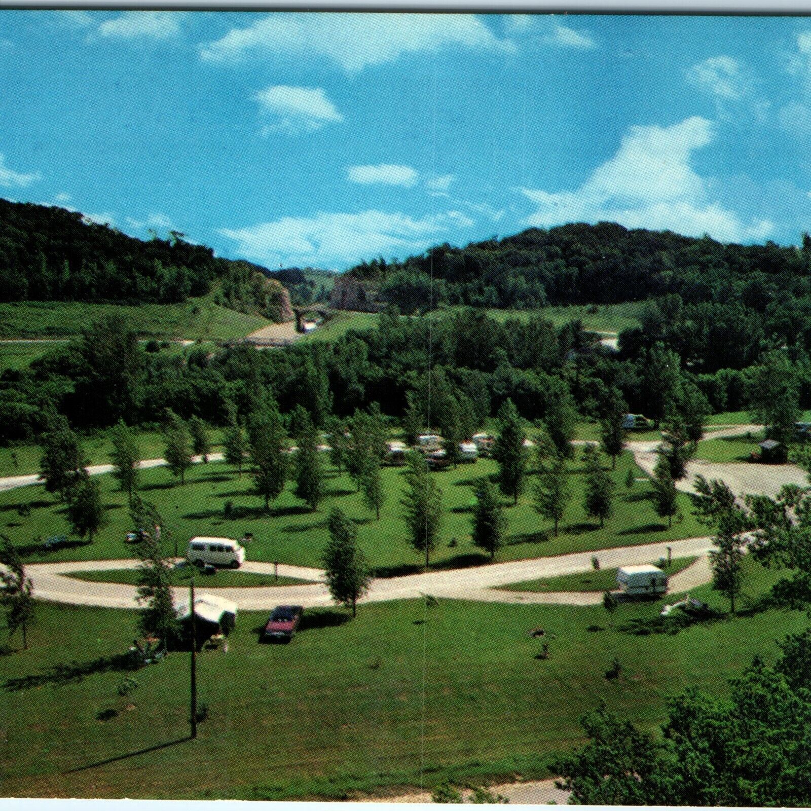 c1960s Decorah, IA Campground Birds Eye Campers Campsite Twin Springs ...