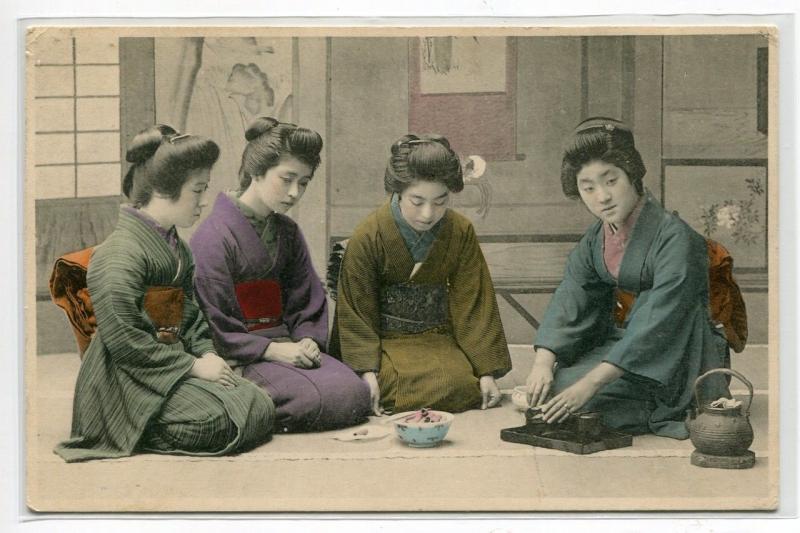 Japanese Women Chanoyu Tea Ceremony Japan 1910c postcard | Asia ...