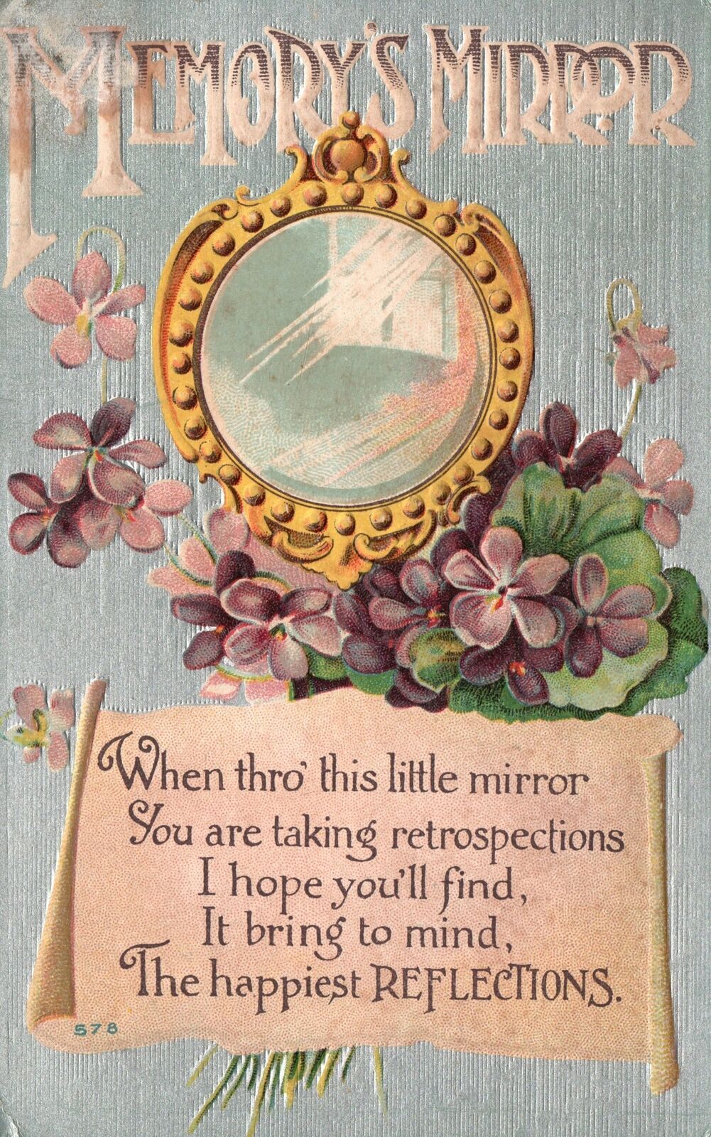 Vintage Postcard Memories Mirror When Thru This Little Mirror You Are ...