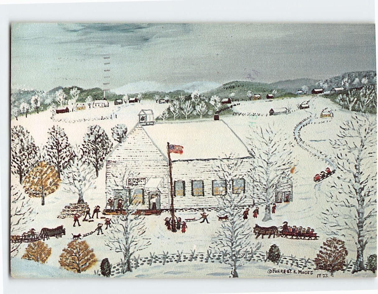 Postcard "Grandma's Schoolhouse" By F. Moses, Bennington Museum ...