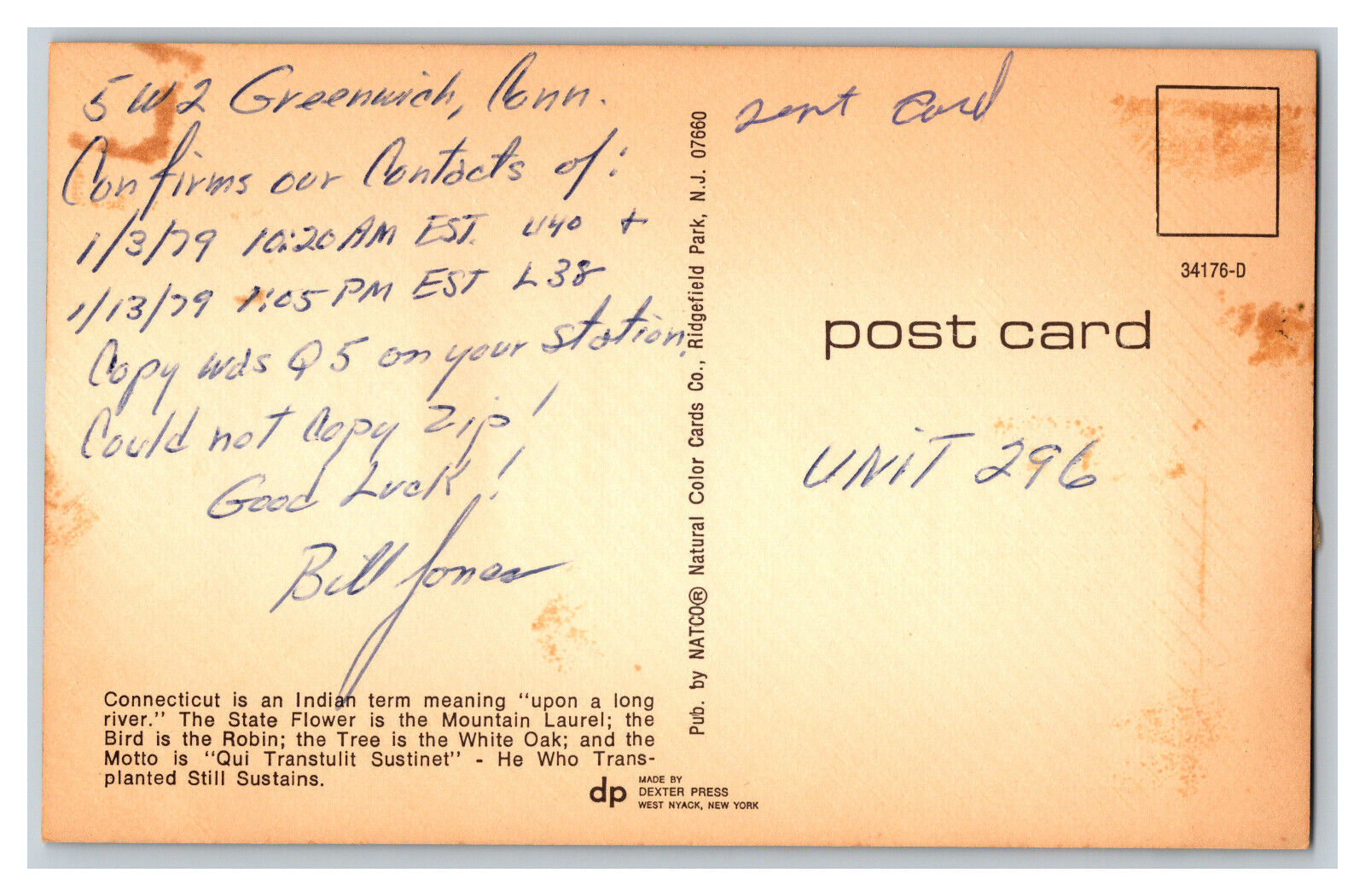 Vintage Postcard Connecticut The Constitution State Map Card | United ...