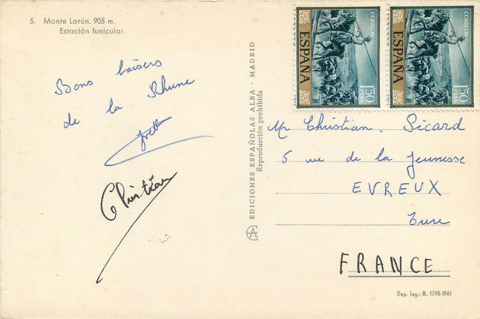 Monte Larun estacion funicular postcard | Europe - Spain - Other ...