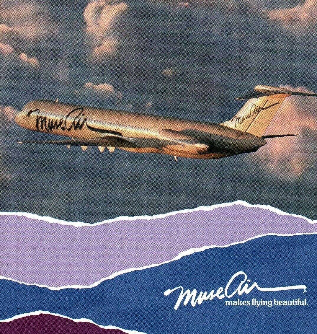Vintage Postcard Muse Air Airlines McDonnell Douglas DC-9 Unposted ...