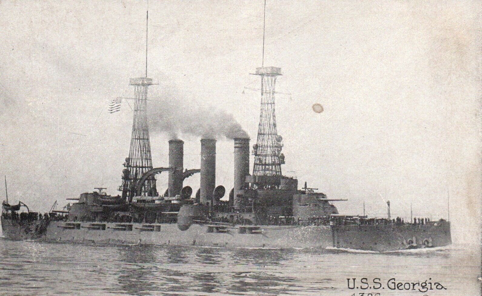 Postcard United States Navy USS Georgia Battleship - Levinson | United ...