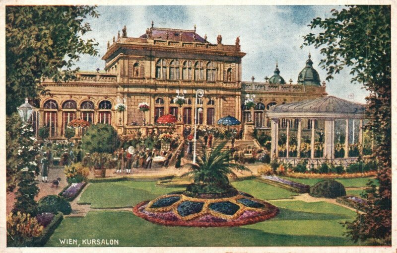 Vintage Postcard 1920's Wien Kursalon Hans Hibner Wiener Aquarell Kungt ...
