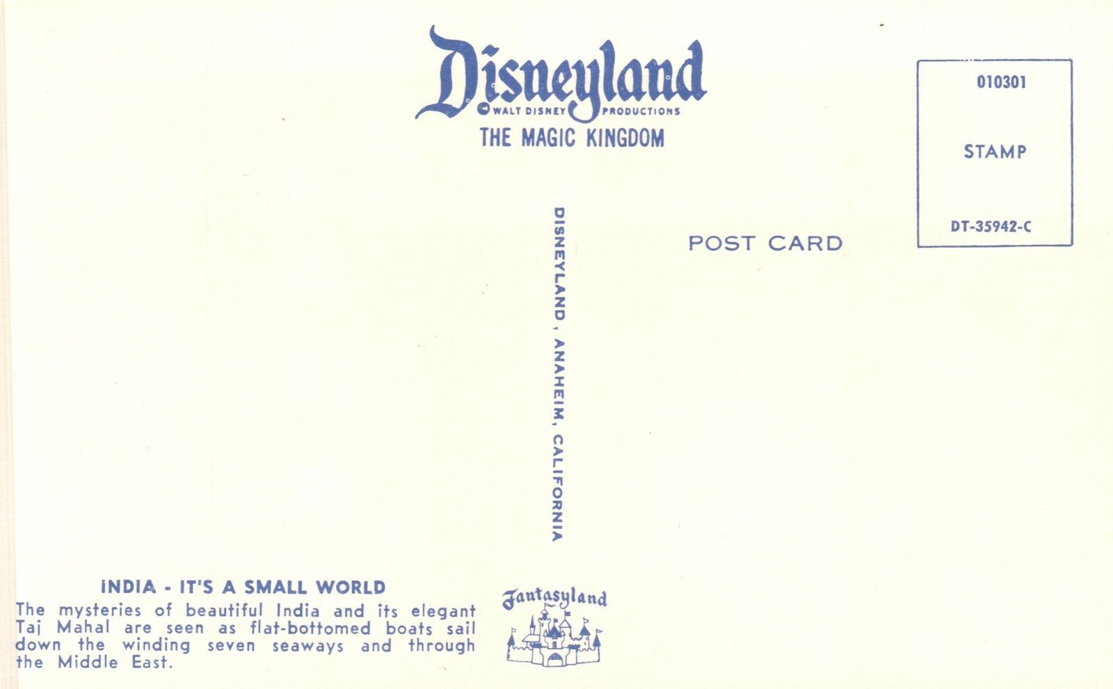 Vintage Postcard India - It's A Small World The Mysteries Of Beautiful ...