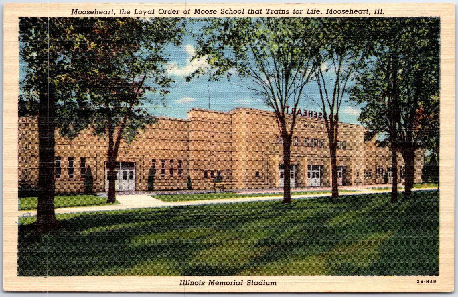 Vintage Postcard Thye Mooseheart Memorial Stadium Located at Mooseheart ...