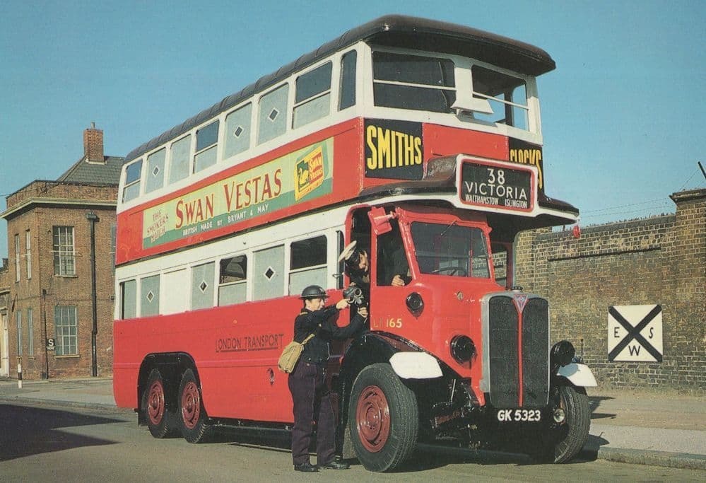 LT Type WW2 London Anti Blast Netting Motor Bus Transport Postcard ...