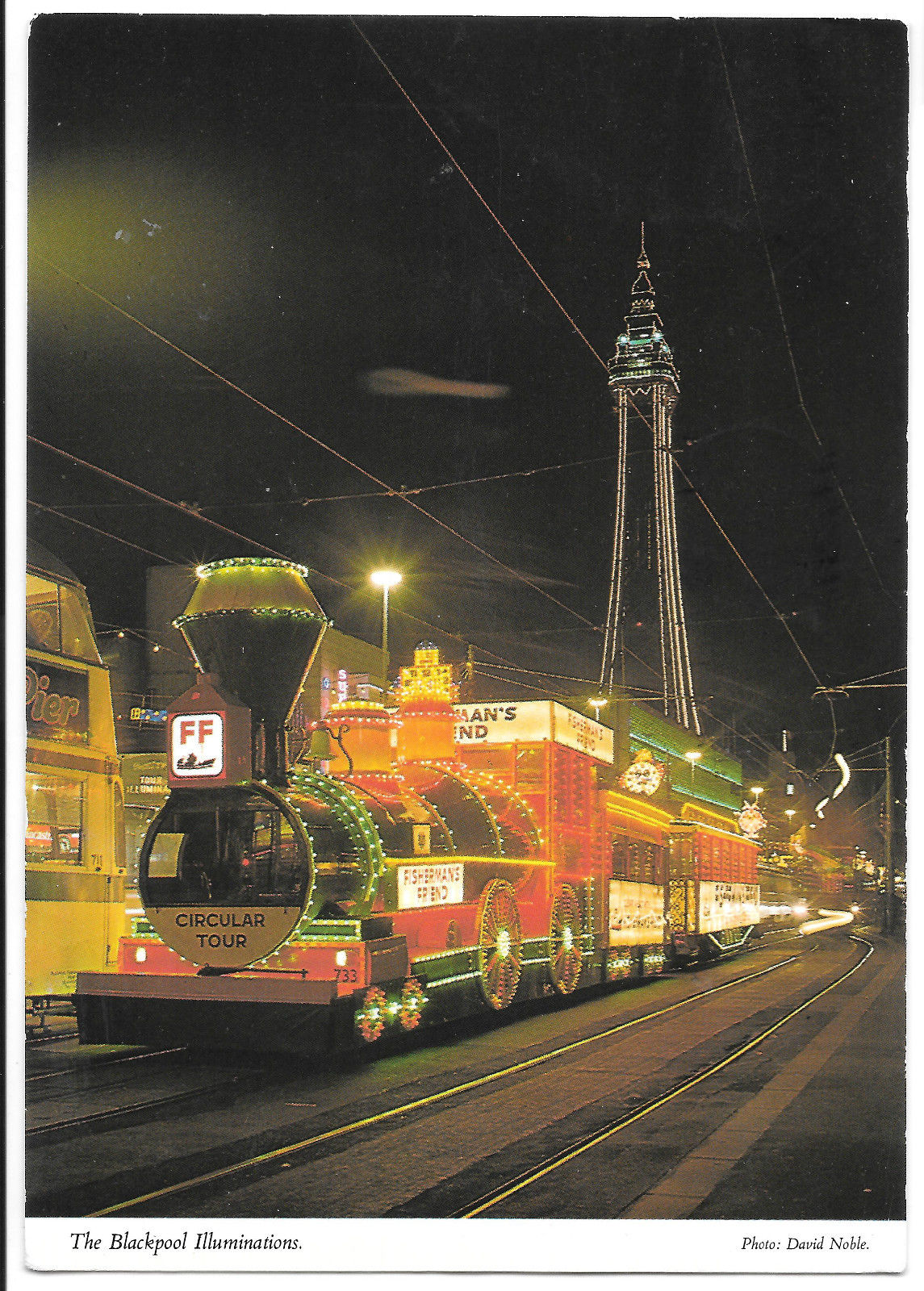 Blackpool Illuminations, Western Train Tram PPC 1993 Blackpool PMK to ...