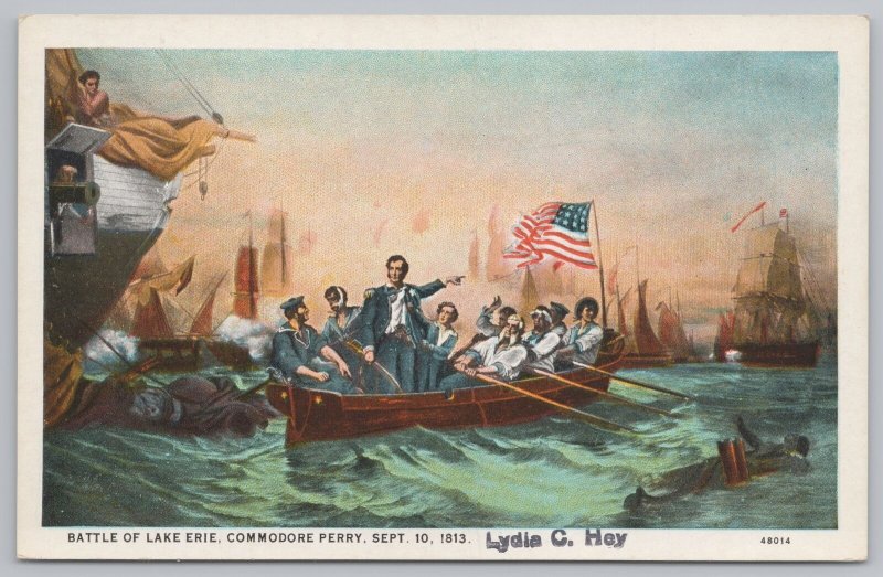 Military~Battle Of Lake Erie~Commodore Perry~1813~American Flag~Vintage ...