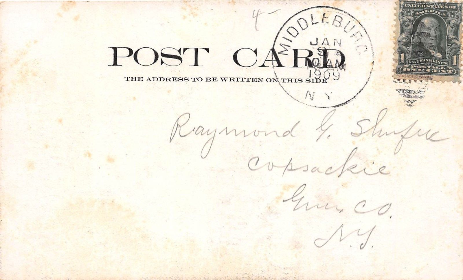 C84/ Middleburgh New York NY Postcard 1909 High School Building ...