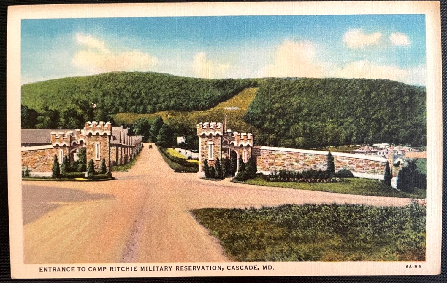 Vintage Postcard 1936 Entrance (Fort) Ritchie Military Reservation ...