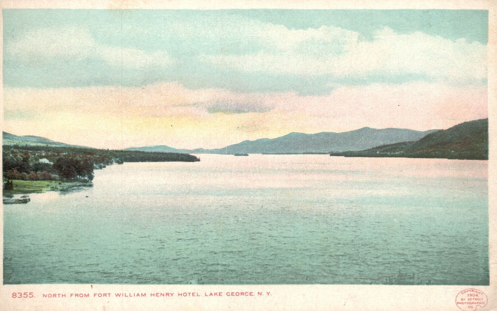 Vintage Postcard 1920s North From Fort William Henry Hotel Lake George ...