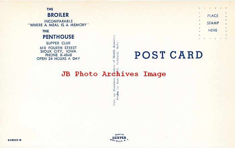 IA, Sioux City, Iowa, The Broiler Restaurant, Interior View, Dexter No ...