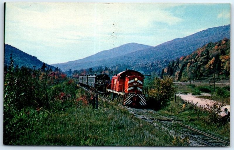 Postcard - Vermont Railway excursion train, Green Mountains - N. Dorset ...