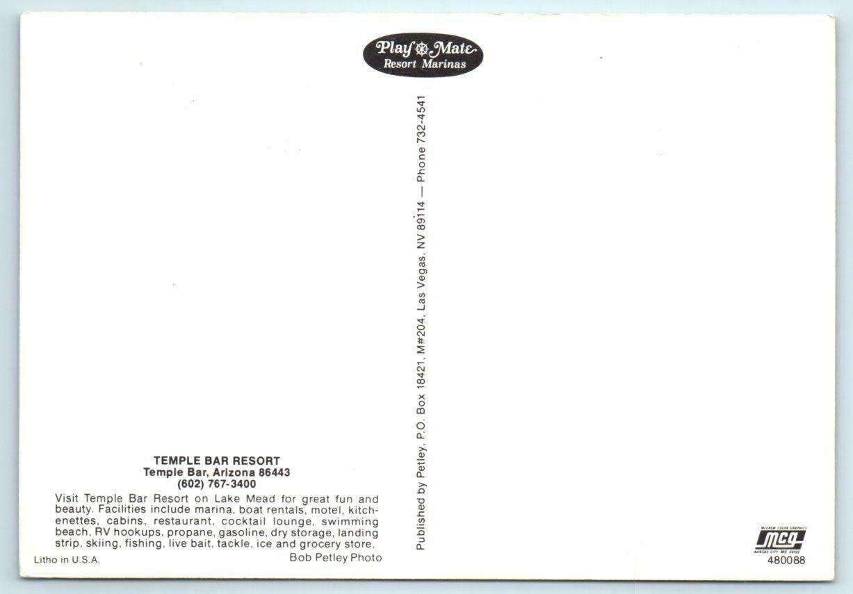 TEMPLE BAR, Arizona AZ ~ Aerial TEMPLE BAR RESORT Lake Mead - 4"x6 ...