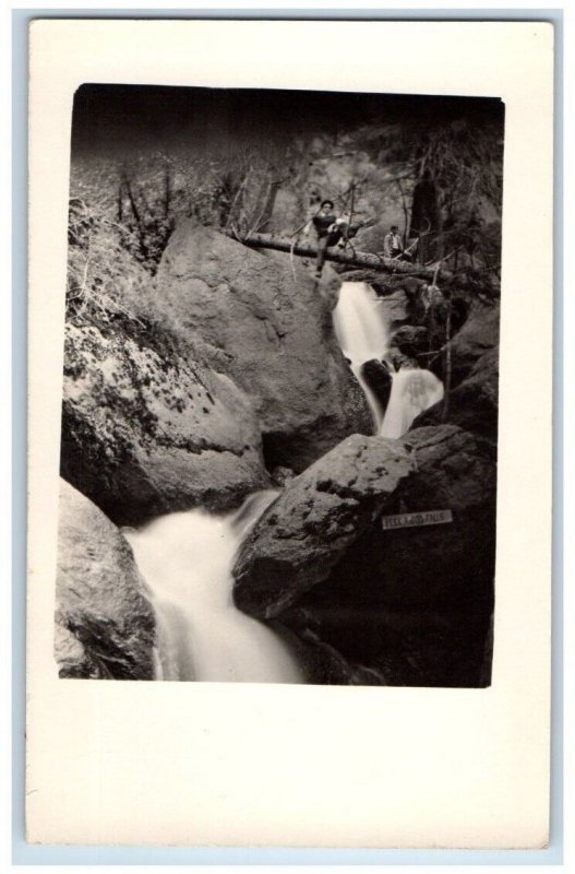 c1910's Peek-A-Boo Falls Cascade Canyon El Paso County CO RPPC Photo ...
