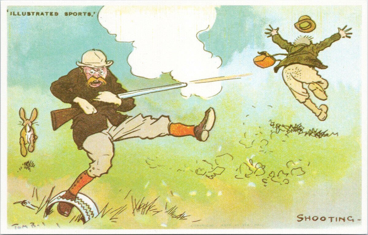 Hunter Hunting Rifle Comic 'Illustrated Sports' Unused Tom Browne ...