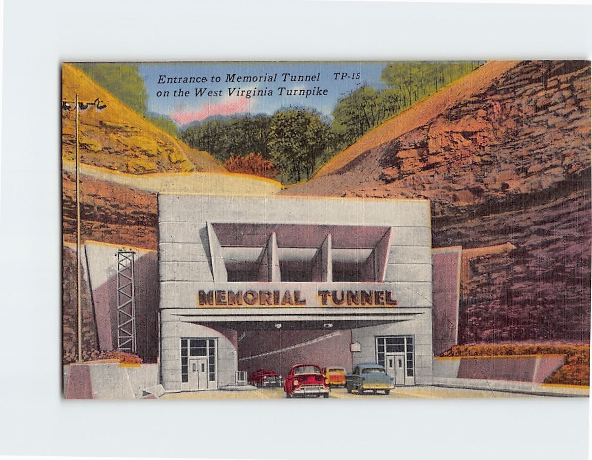 Postcard Entrance to Memorial Tunnel on the West Virginia Turnpike ...