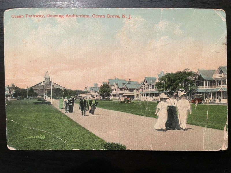 Vintage Postcard 1907-1915 Ocean Pathway Auditorium Ocean Grove New ...