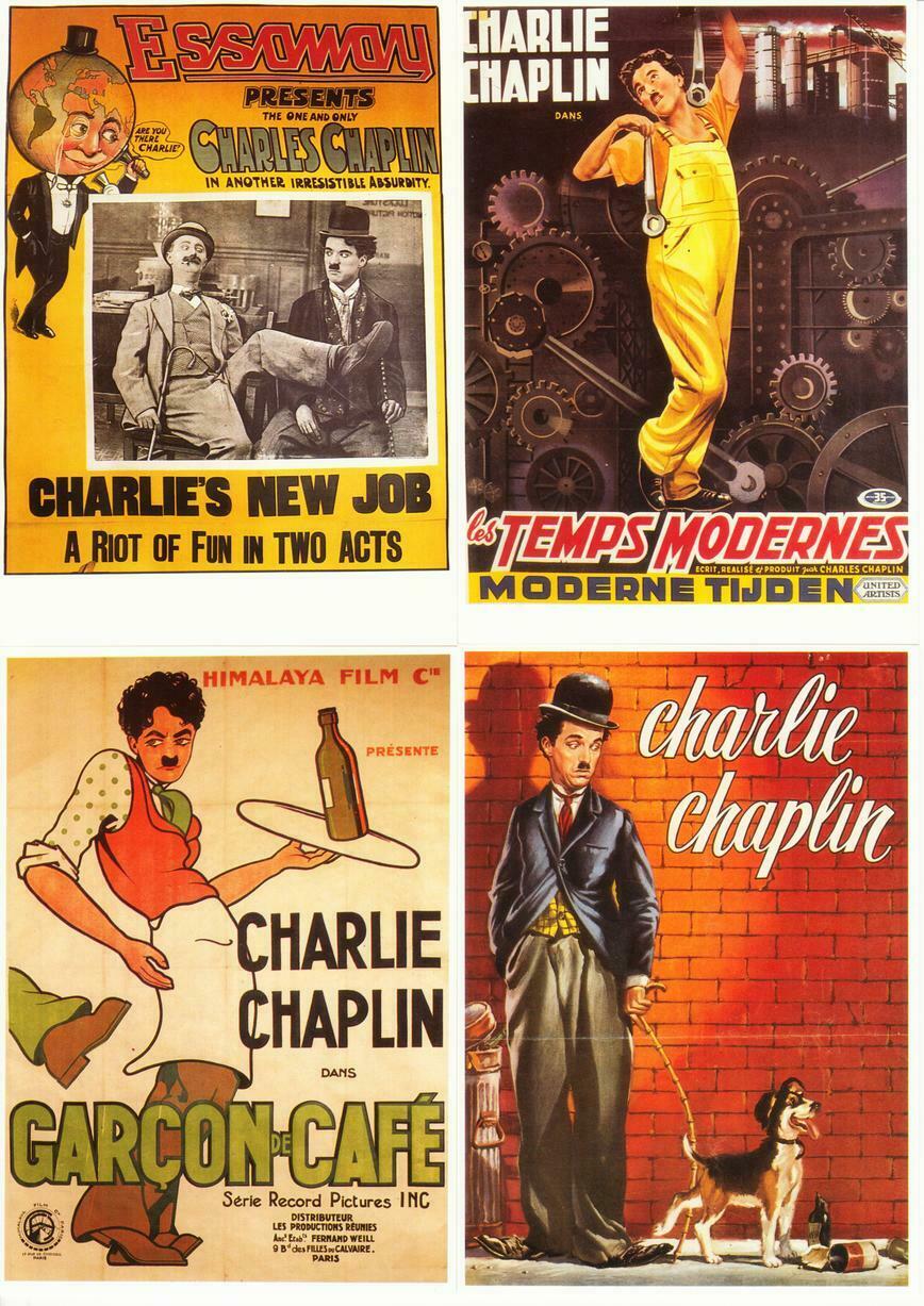 Lot of 22 Postcards of Charlie Chaplin Movies Posters and Stills ...