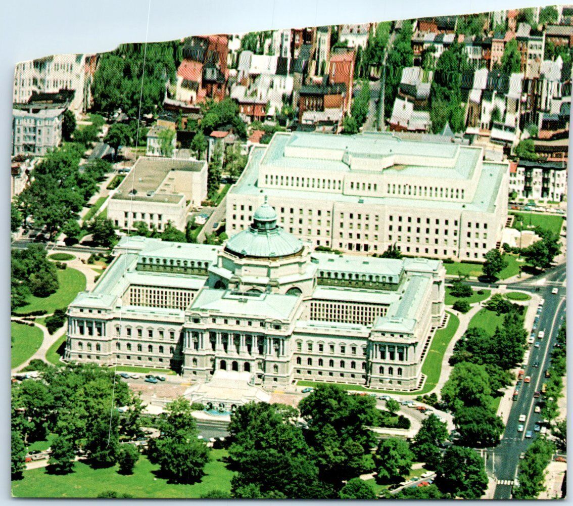 Aerial view of the Library of Congress, Main Building & Annex ...